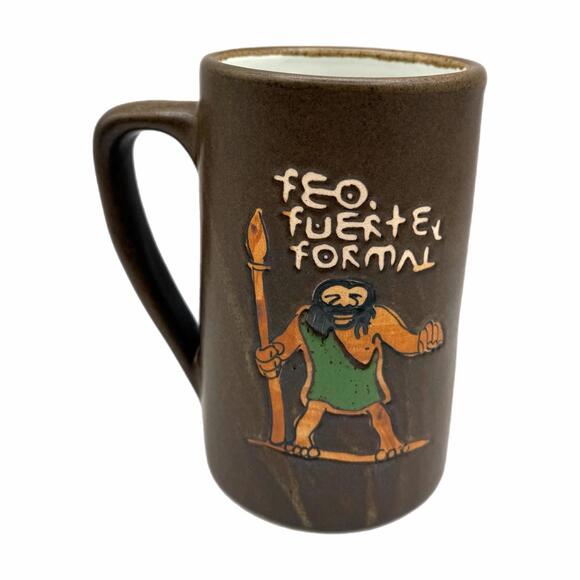 Dining | Deneen Pottery Caveman Xplor Large Brown Stoneware Mug Feo ...